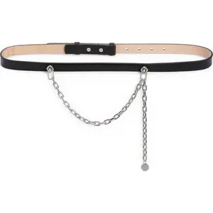 Rag & Bone Mari Chain Leather Belt In Black - 25% Off  display picture 2