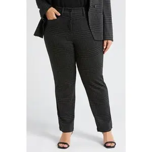 Universal Standard Ponte Cigarette Pants - Charcoal Houndstooth