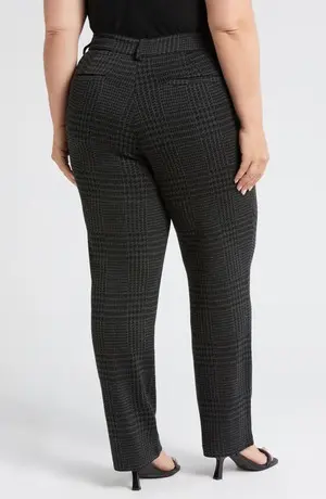 Universal Standard Ponte Cigarette Pants - Charcoal Houndstooth