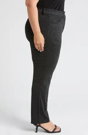 Universal Standard Ponte Cigarette Pants - Charcoal Houndstooth