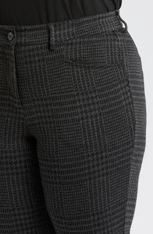 Universal Standard Ponte Cigarette Pants - Charcoal Houndstooth