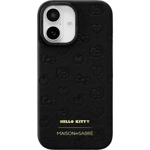 MAISON DE SABRE Leather Phone Case Black Caviar (hello Kitty)
