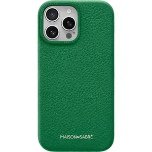 MAISON DE SABRE Leather Phone Case - Emerald Green