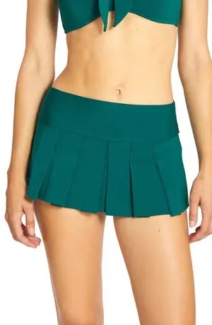 Robin Piccone Ava Skirted Bikini Bottom - Malachite