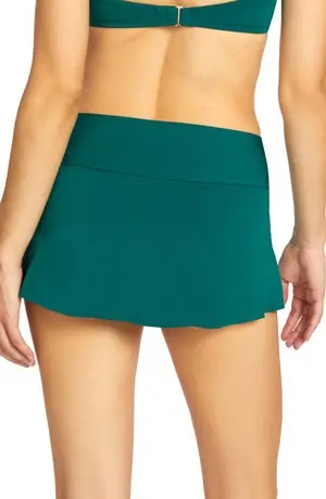 Robin Piccone Ava Skirted Bikini Bottom - Malachite