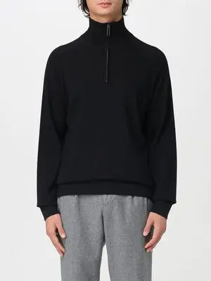 PAOLO PECORA Quarter Zip Sweater - Black