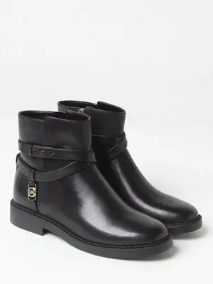 Michael Kors Leather Buckled Ankle Boots
