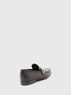 FERRAGAMO Gancini Penny Loafers In Smooth Calf Leather - Brown