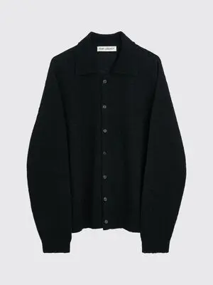 Our Legacy Wool And Alpaca Blend Polo Cardigan - Black