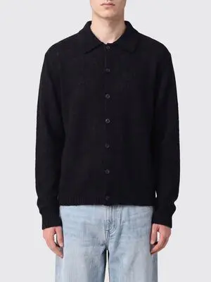 Our Legacy Wool And Alpaca Blend Polo Cardigan - Black