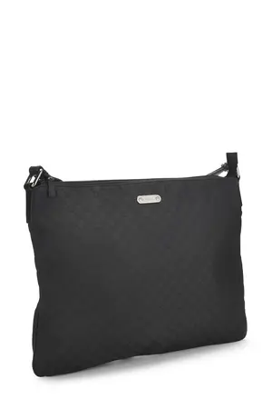 Gucci Gg Nylon Flat Messenger - Black