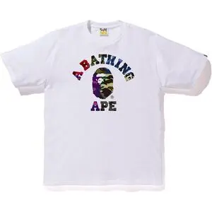 A BATHING APE Mix Camo College Tee Shirt