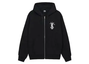 StÜssy Crown Band Zip Hoodie - Black