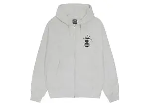 StÜssy Crown Band Zip Hoodie - Fog