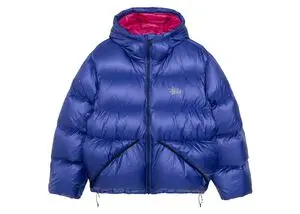 StÜssy Down Micro Ripstop Parka - Blue
