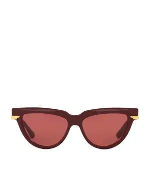 Bottega Veneta Bottega Veneta Acetate Sunglasses Red