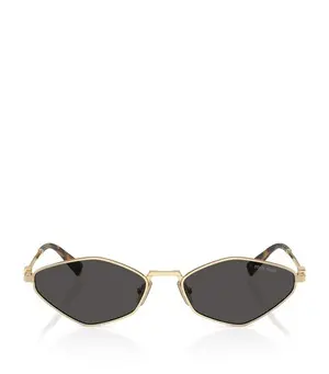 Miu Miu Mu 56zs Sunglasses - Gold