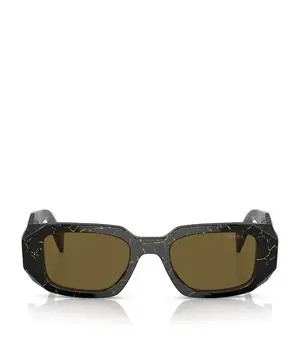 Prada Prada Acetate Rectangular Sunglasses Black