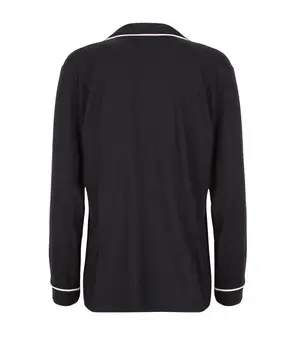 Eberjey Gisele Long Piped Pyjama Set - Black