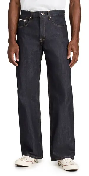 Naked & Famous Denim Strong Guy Left Hand Twill Selvedge Jeans - Indigo