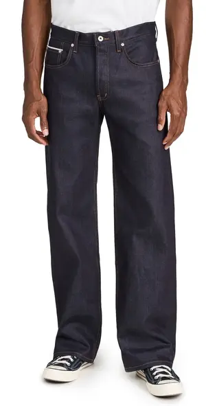 Naked & Famous Denim Nightshade Stretch Selvedge Strong Guy Jeans - Indigo