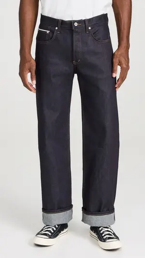 Naked & Famous Denim Nightshade Stretch Selvedge Strong Guy Jeans - Indigo