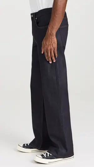 Naked & Famous Denim Nightshade Stretch Selvedge Strong Guy Jeans - Indigo