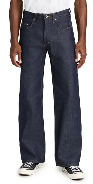 Naked & Famous Denim Strong Guy Dirty Fade Selvedge Jeans - Indigo