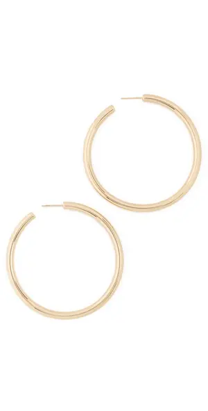 JENNIFER FISHER 2 Lilly Hoop Earrings - Yellow Gold