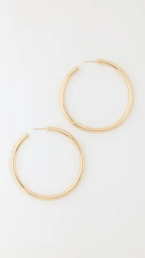 JENNIFER FISHER 2 Lilly Hoop Earrings - Yellow Gold