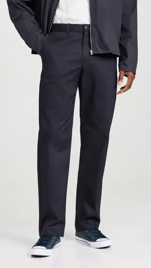Naked & Famous Denim Straight Chino Stretch Twill Pants - Navy