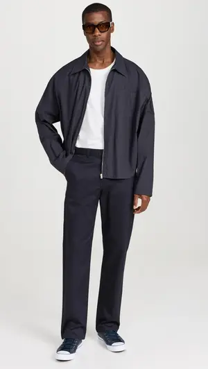 Naked & Famous Denim Straight Chino Stretch Twill Pants - Navy
