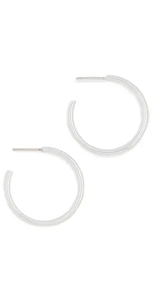 JENNIFER FISHER Thread Mini Hoops - Silver