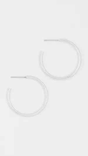 JENNIFER FISHER Thread Mini Hoops - Silver