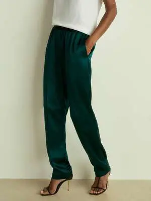 REISS Elea Satin Tapered Trousers