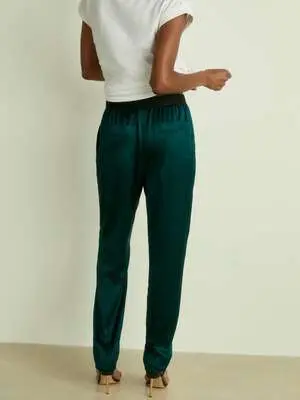 REISS Elea Satin Tapered Trousers