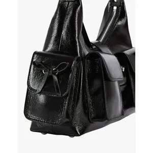 The Kooples Amelia Leather Shoulder Bag - Black