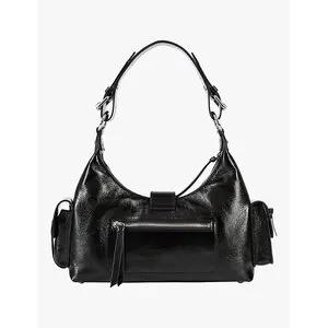 The Kooples Amelia Leather Shoulder Bag - Black