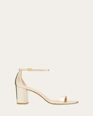 STUART WEITZMAN Nudist Ii Ankle-strap Sandals - Light Gold