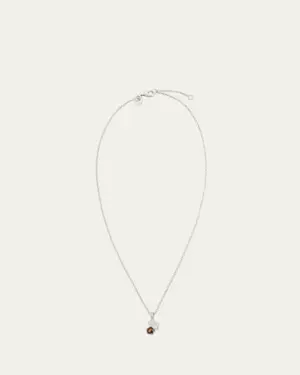 PROCACCIA JEWELRY 18k Hebrew Yod Initial Necklace - White Gold