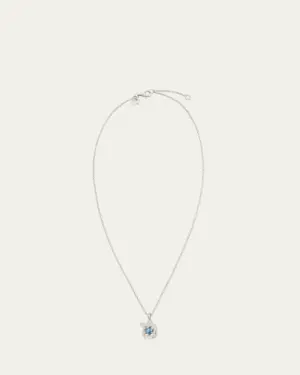 PROCACCIA JEWELRY 18k Hebrew Initial Pendant Necklace - White Gold