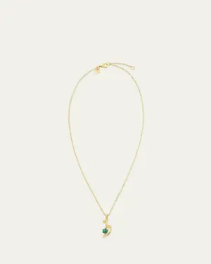 PROCACCIA JEWELRY 18k Hebrew Lamed Initial Pendant Necklace - Gold