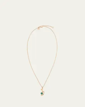 PROCACCIA JEWELRY 18k Hebrew Lamed Initial Pendant Necklace - Rose Gold