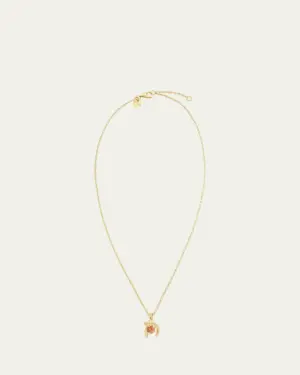 PROCACCIA JEWELRY 18k Gold Hebrew Khet Initial Necklace Gold