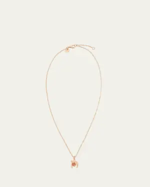 PROCACCIA JEWELRY 18k Hebrew Khet Initial Necklace - Rose Gold