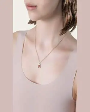 PROCACCIA JEWELRY 18k Hebrew Khet Initial Necklace - Rose Gold