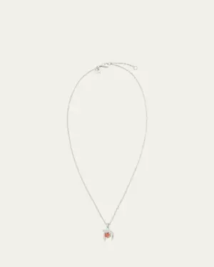 PROCACCIA JEWELRY 18k Gold Hebrew Khet Initial Necklace White Gold