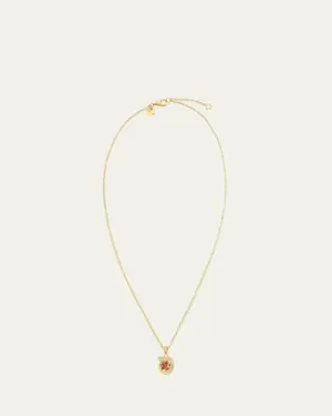 PROCACCIA JEWELRY 18k Hebrew Samech Initial Necklace - Gold