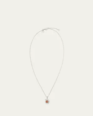 PROCACCIA JEWELRY 18k Hebrew Samech Initial Necklace - White Gold
