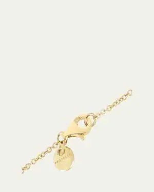 PROCACCIA JEWELRY 18k Hebrew Khaf Initial Tanzanite Necklace - Gold